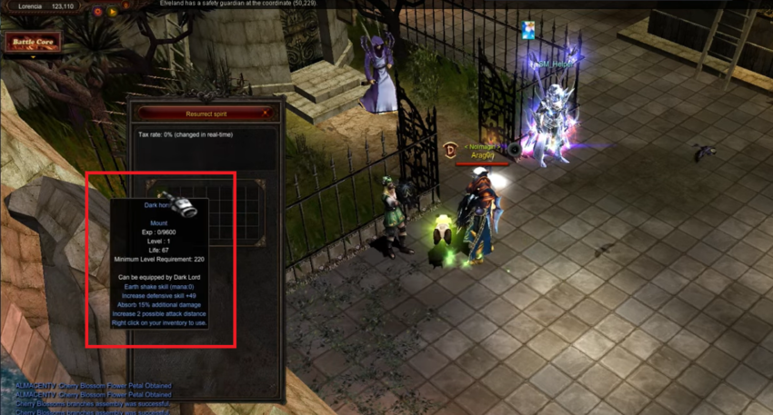 Crear Caballo de DL - Mu Online