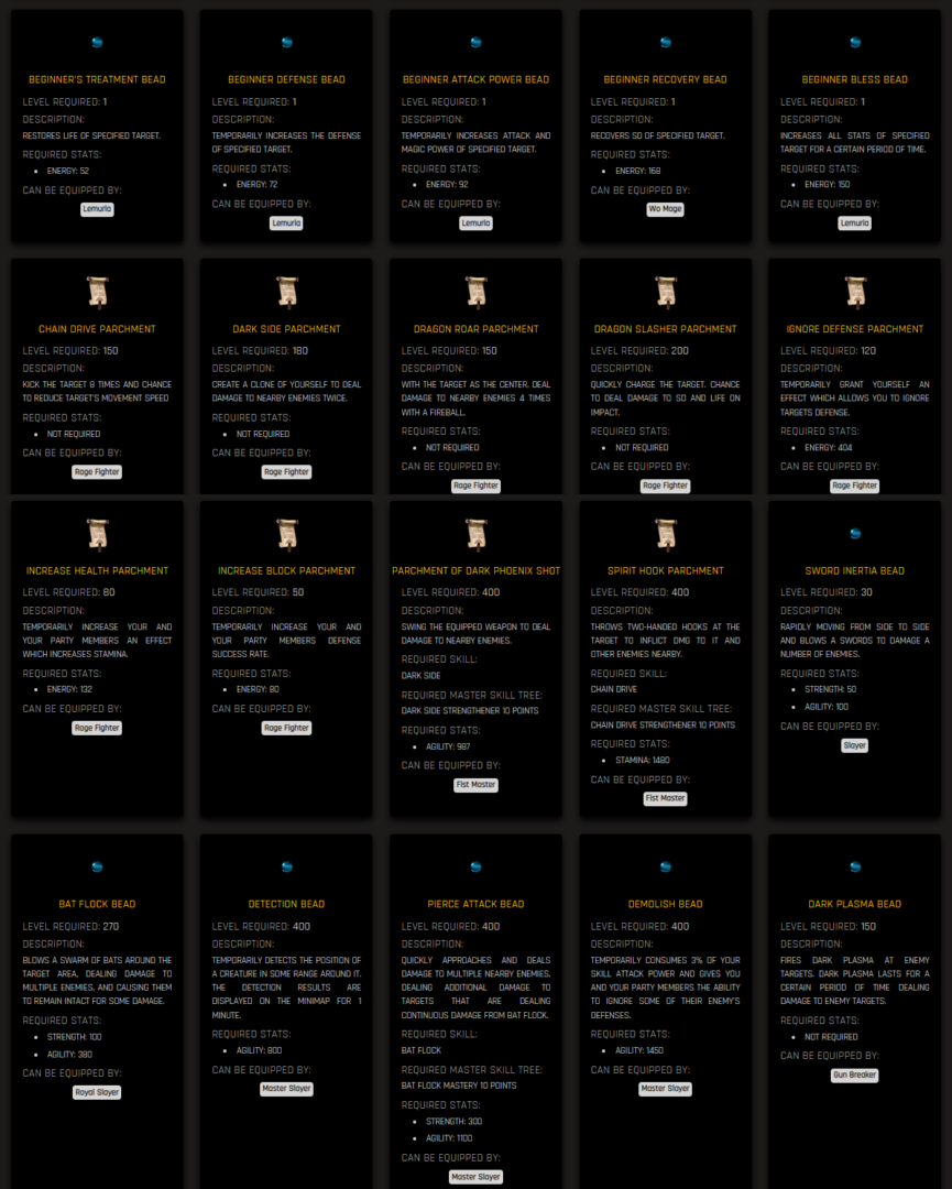 Skills | Poderes - Mu Online