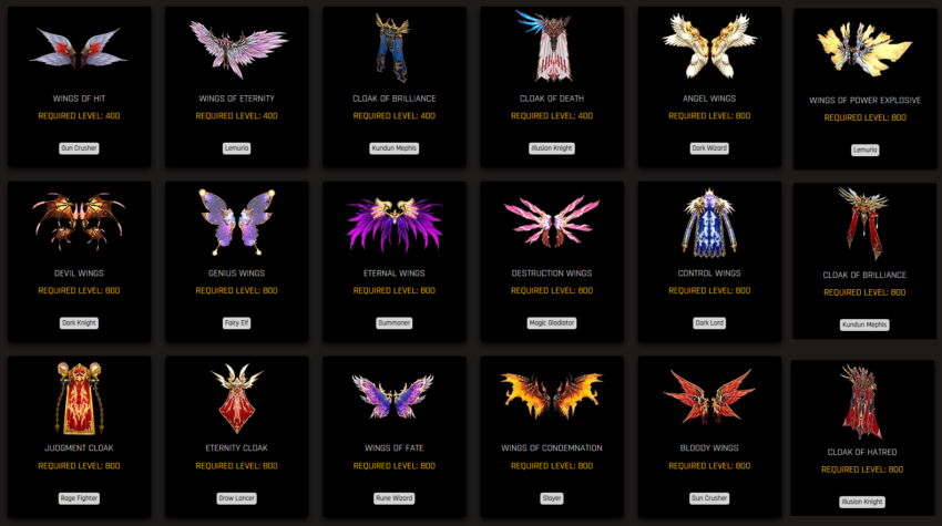 Crear Alas Nivel 4 - Mu Online