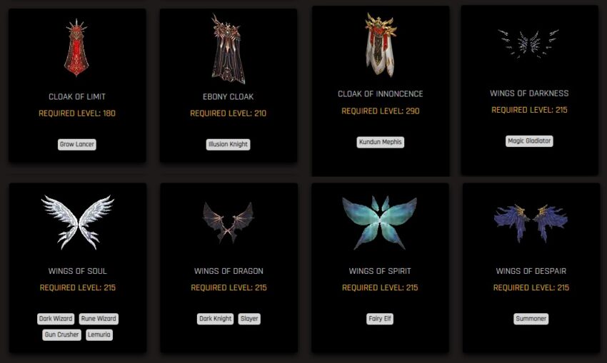 Crear Alas Nivel 2 - Mu Online