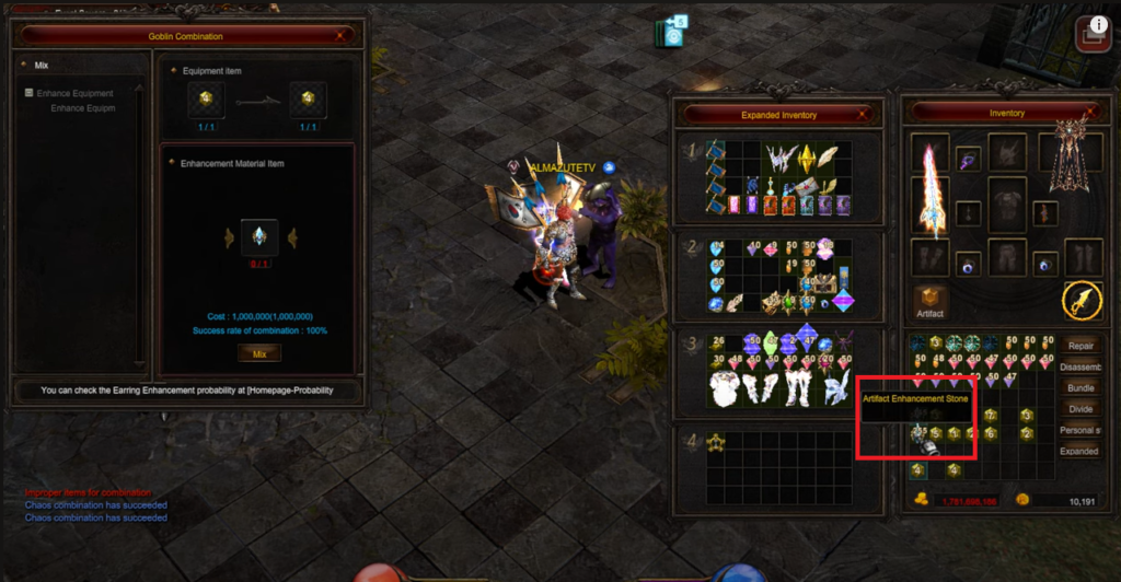 Artefactos (Spider Artifact) - Mu Online